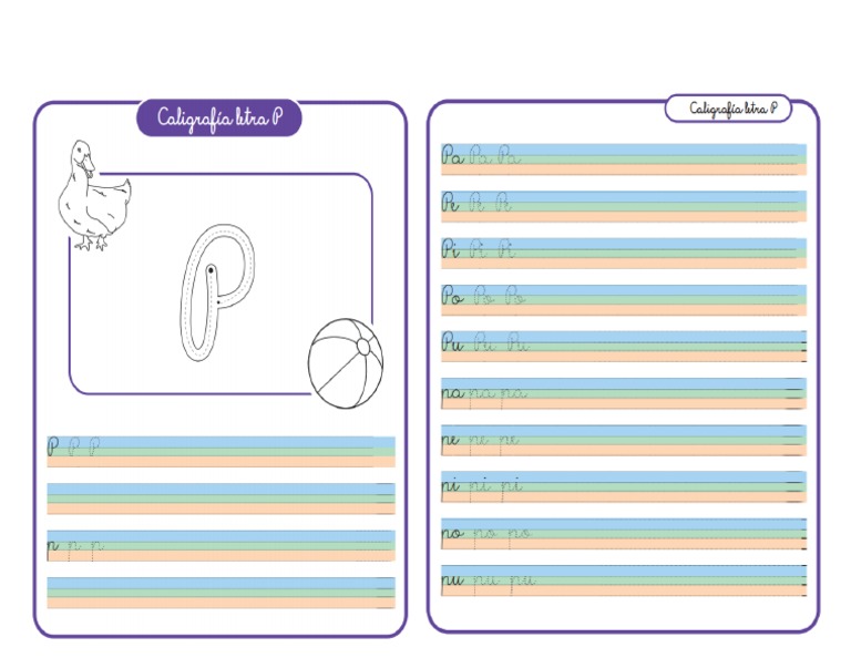 Caligrafía Letra P | PDF