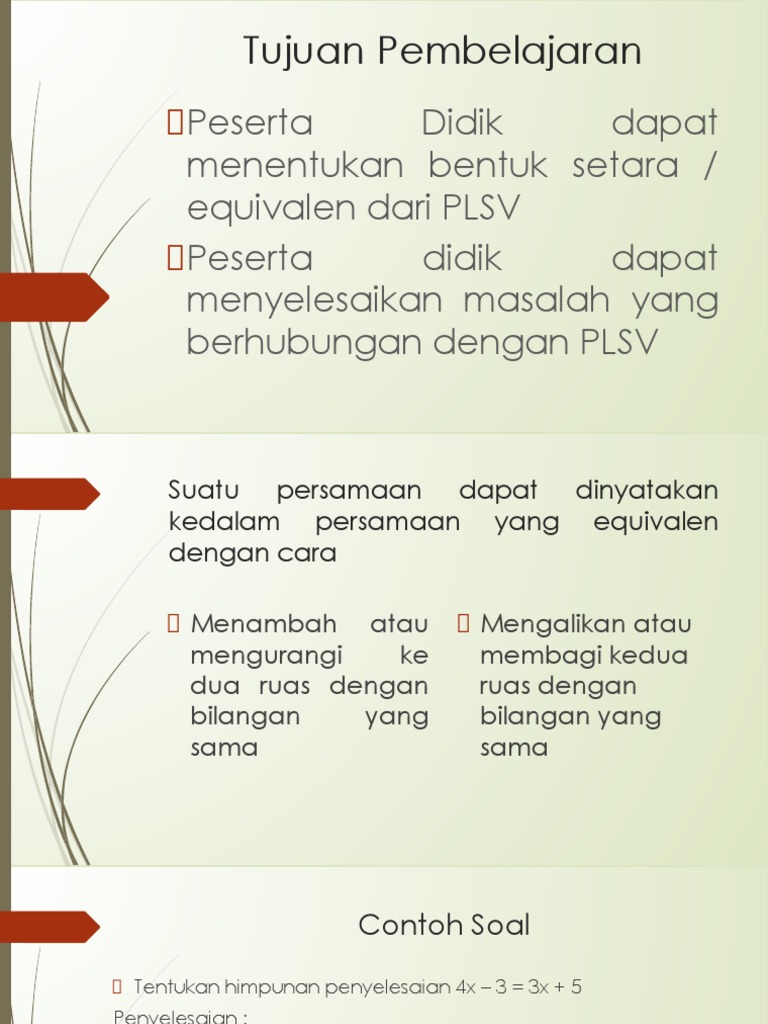 Penyelesaian PLSV | PDF