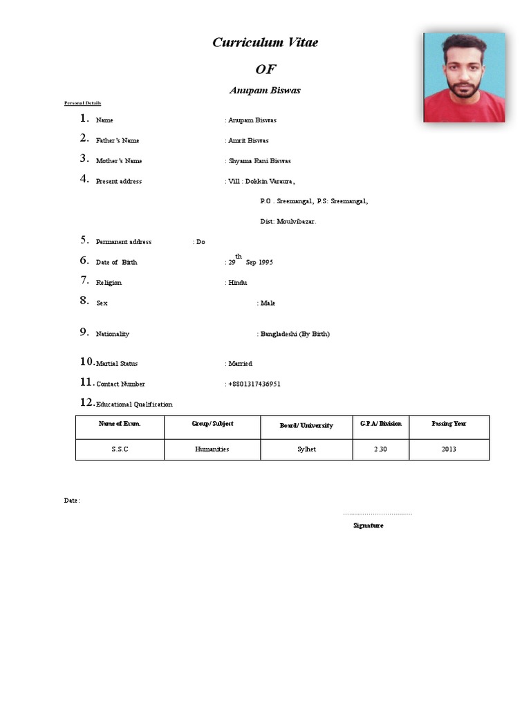 Anupam CV | PDF
