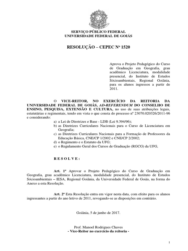 Resolucao CEPEC 2017 1520 | PDF Resolucao CEPEC 2017 1520 | PDF