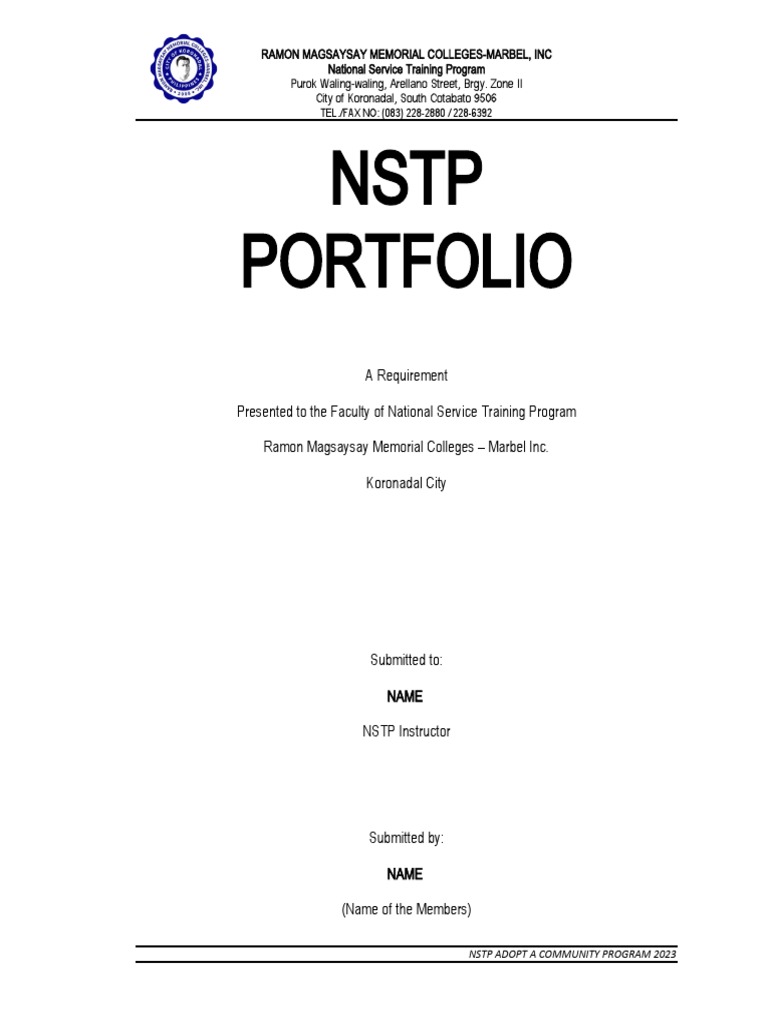 NSTP Portfolio Pino | PDF