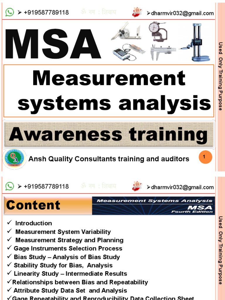 Measurement System Analysis Overview | PDF | Accuracy And Precision ...