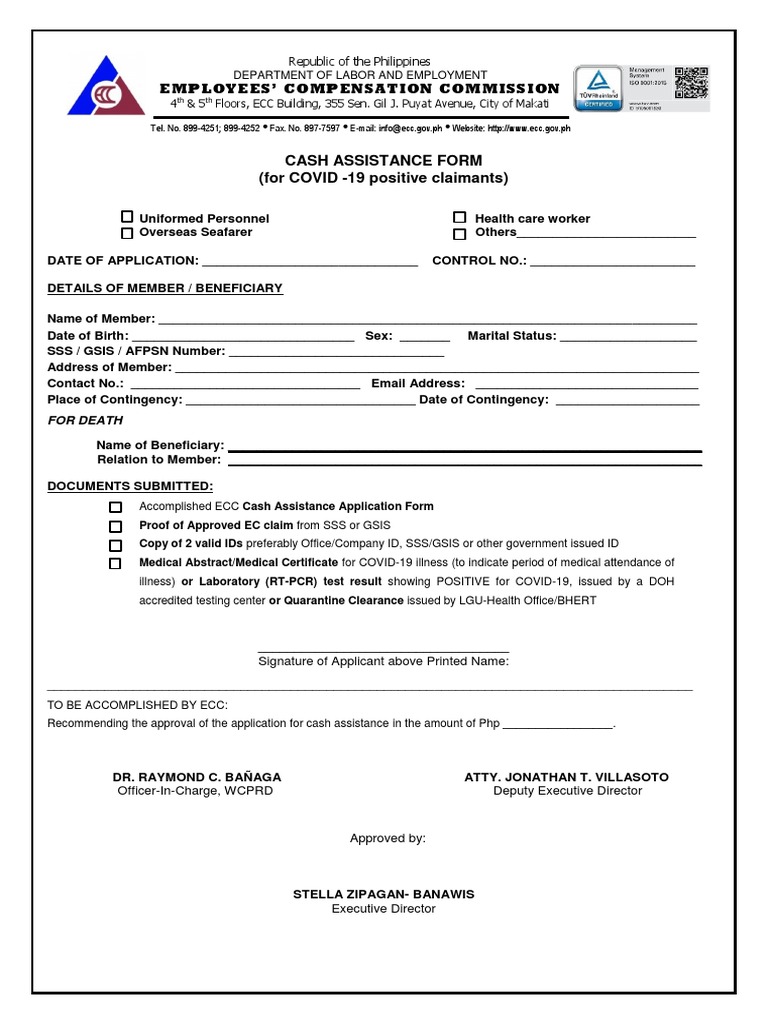 Dole Ec Cash Assistance - Covid-New | PDF