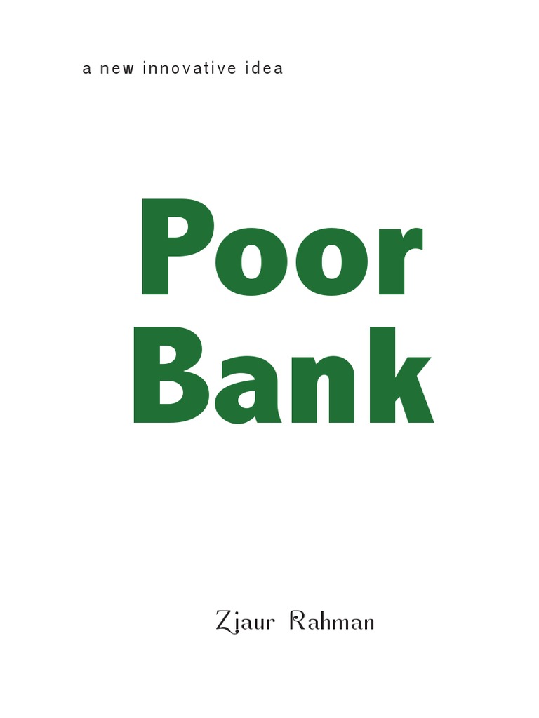 Poor Bank Final With Cover | PDF | Fundraising | Charitable Organization