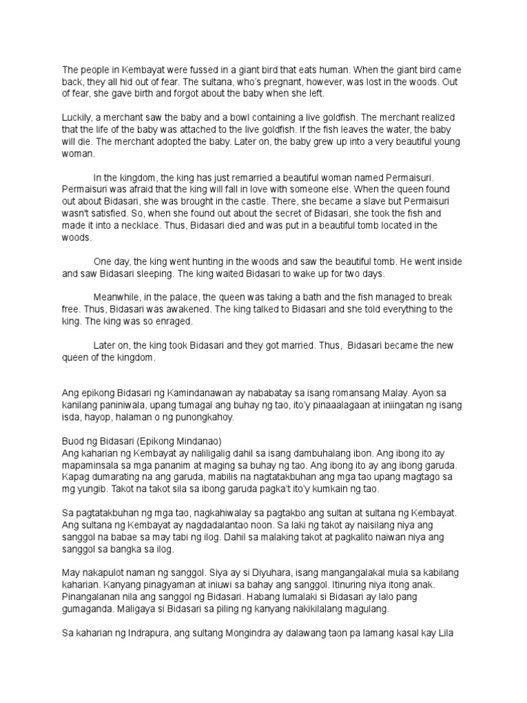 Buod NG Bidasari | PDF