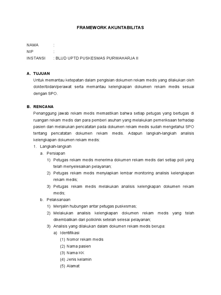 Contoh Framework Akuntabilitas | PDF | Sains & Matematika