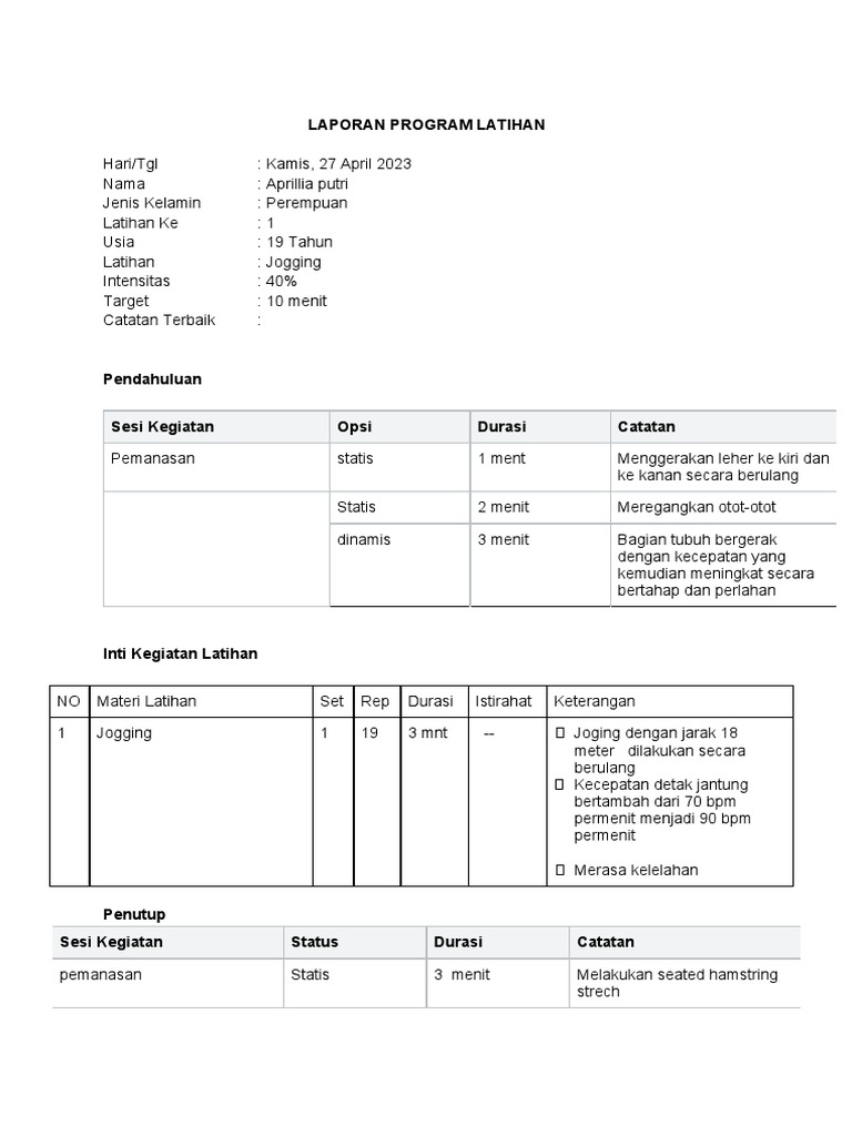Lampiran Pelatihan | PDF