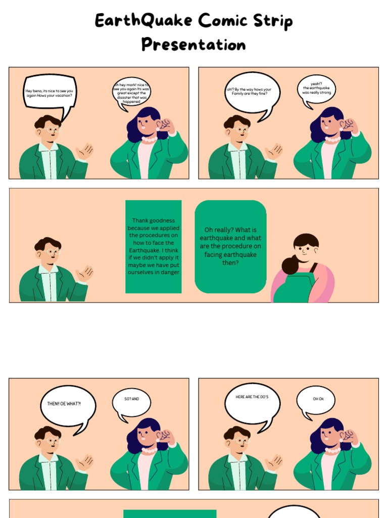 Cream Illustration Dating Apps Comic Strip | PDF | Seismology | Earthquakes