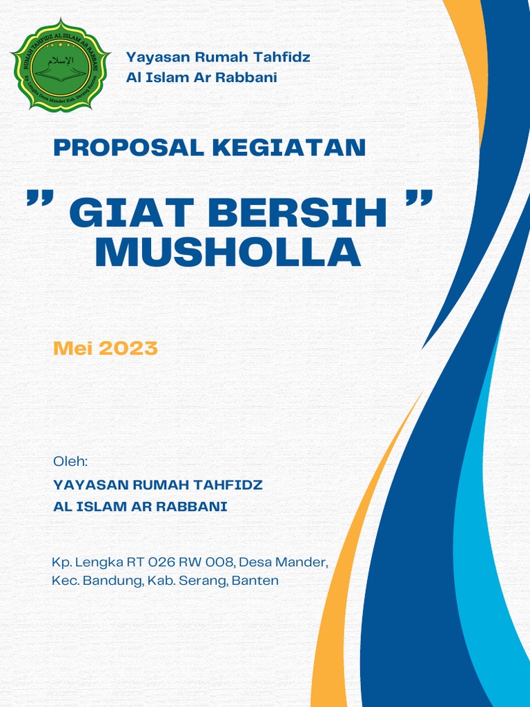 Proposal Perijinan Kegiatan Membersihkan Musholla | PDF