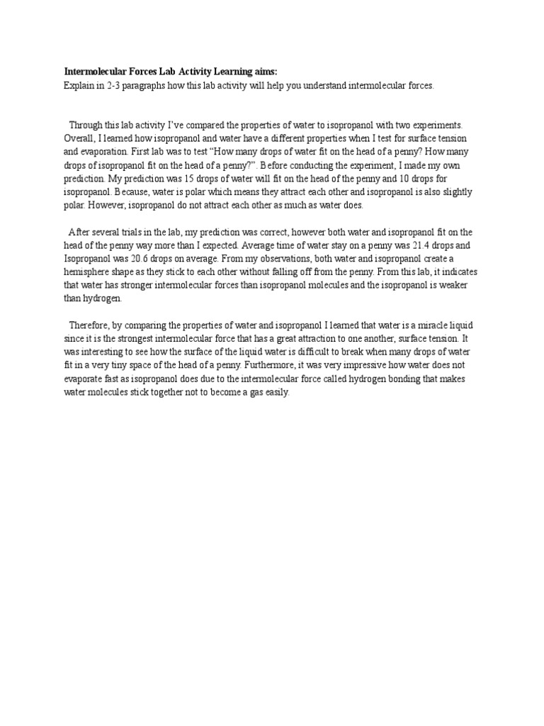 Intermolecular_Forces_Lab_Activity_Report | PDF