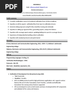 Manoj Resume CV | PDF