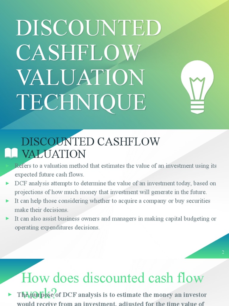 Module 2.3 - Cash Flow Technique | PDF | Discounted Cash Flow | Net ...
