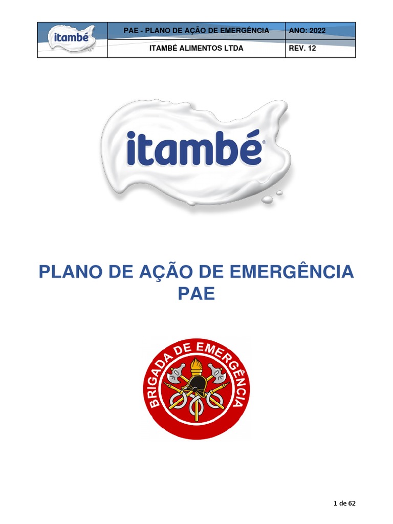 Pae - Plano de Ação de Emergência Pae - Rev.12-2022 | PDF