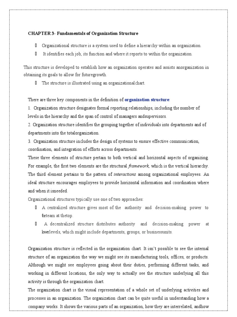 Understanding Organizational Structure | PDF | Organizational Structure ...