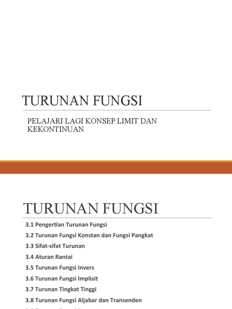 Turunan Dan Jenisnya | PDF