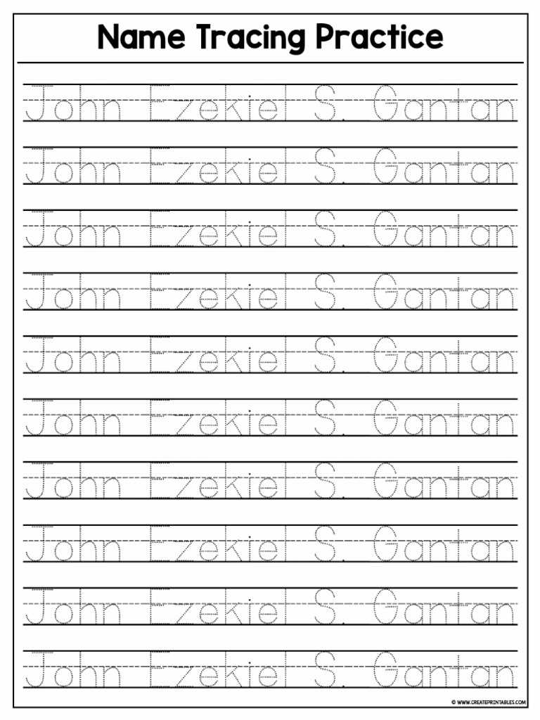 Name - Tracing - Practice 13E0 E9ED DCE9 | PDF