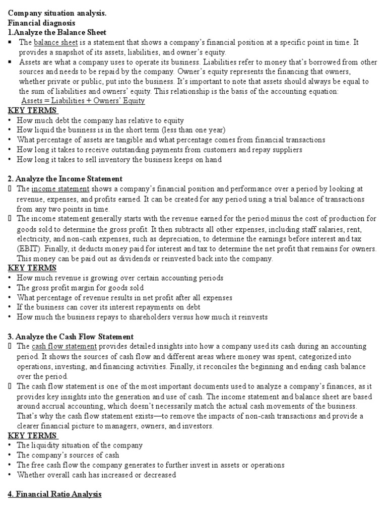 Comprehensive Financial Analysis Guide | PDF | Balance Sheet | Equity ...