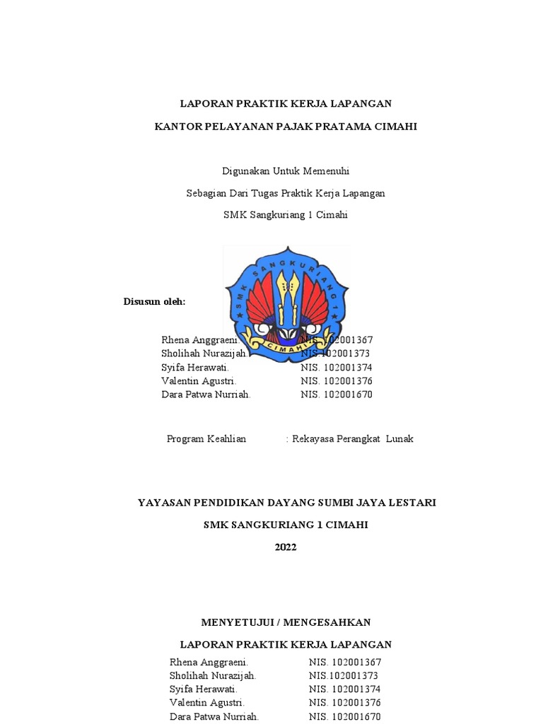Laporan PKL - Pembimbing Bu Rina - RPL 3 | PDF