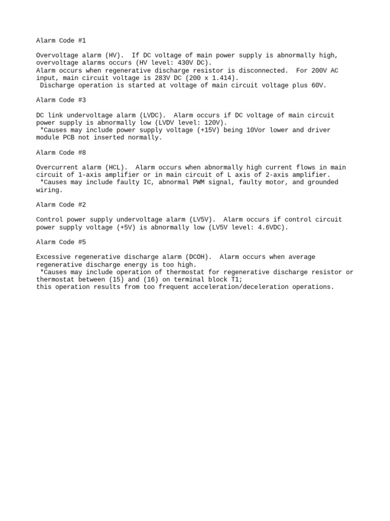 Industrial Equipment Alarm Guide | PDF