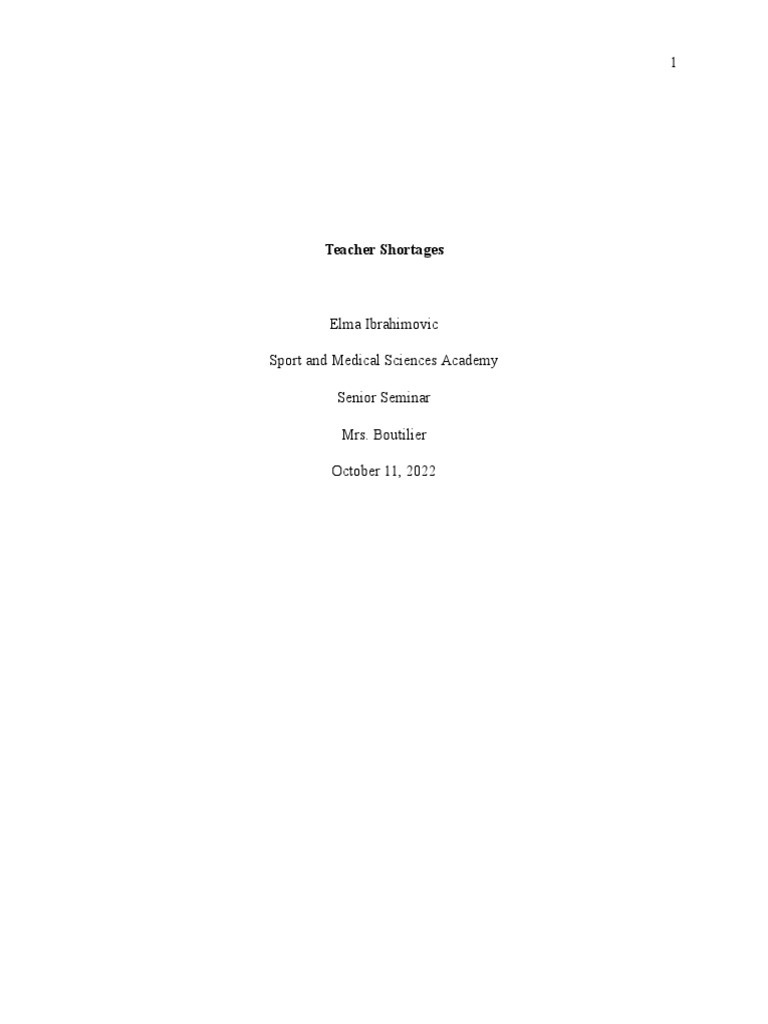 Capstone Research Paper Final | PDF | Teachers | Teaching