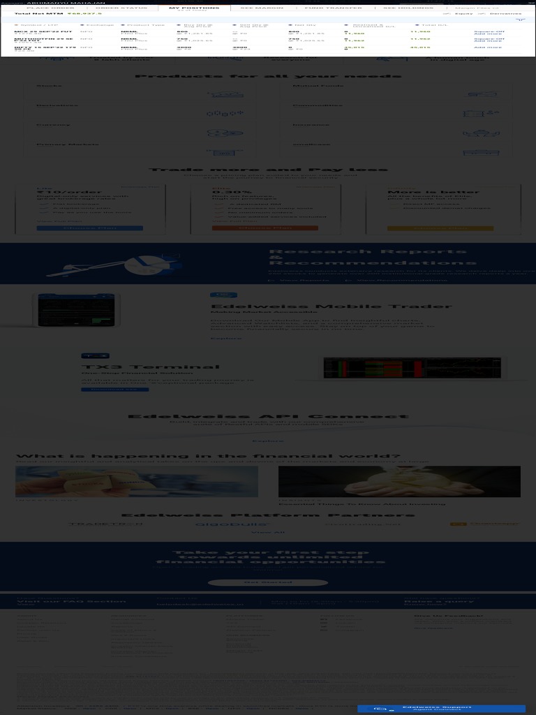 Edelweiss API Connect Overview | PDF | Securities (Finance) | Investing