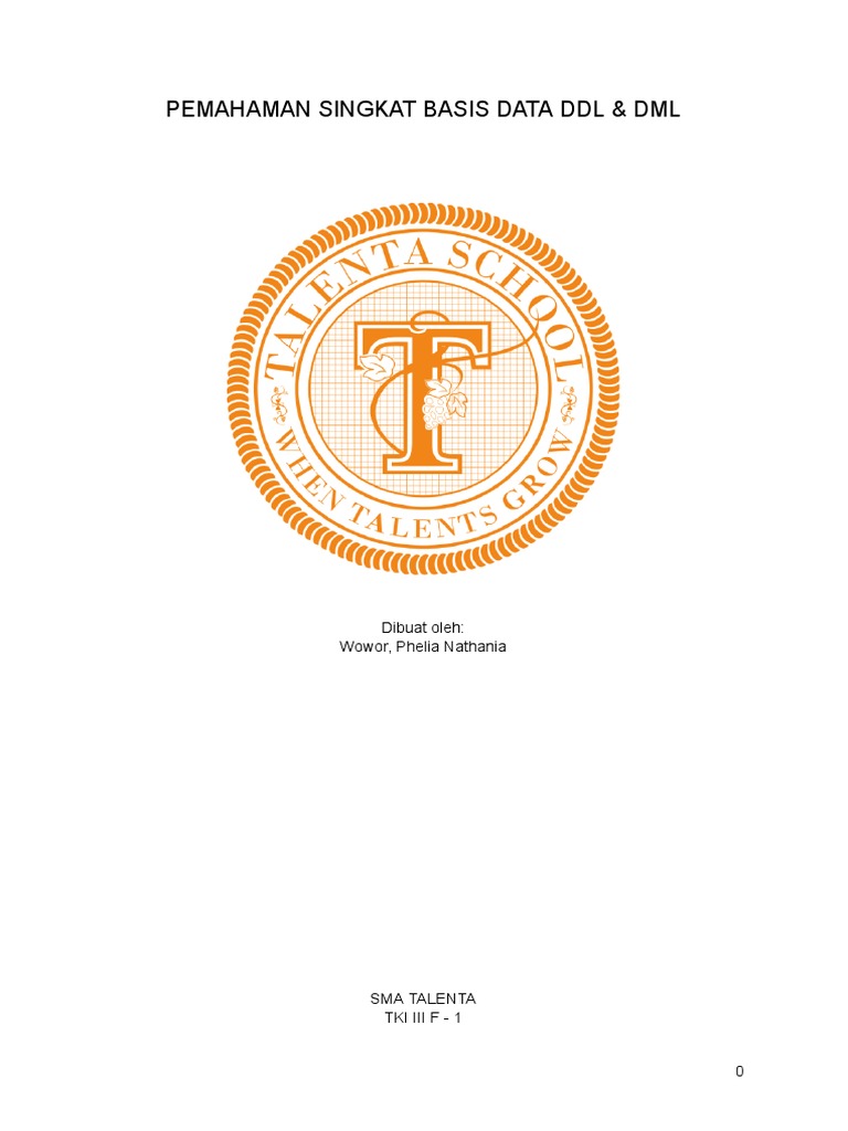 Tutorial Basis Data DDL & DML | PDF