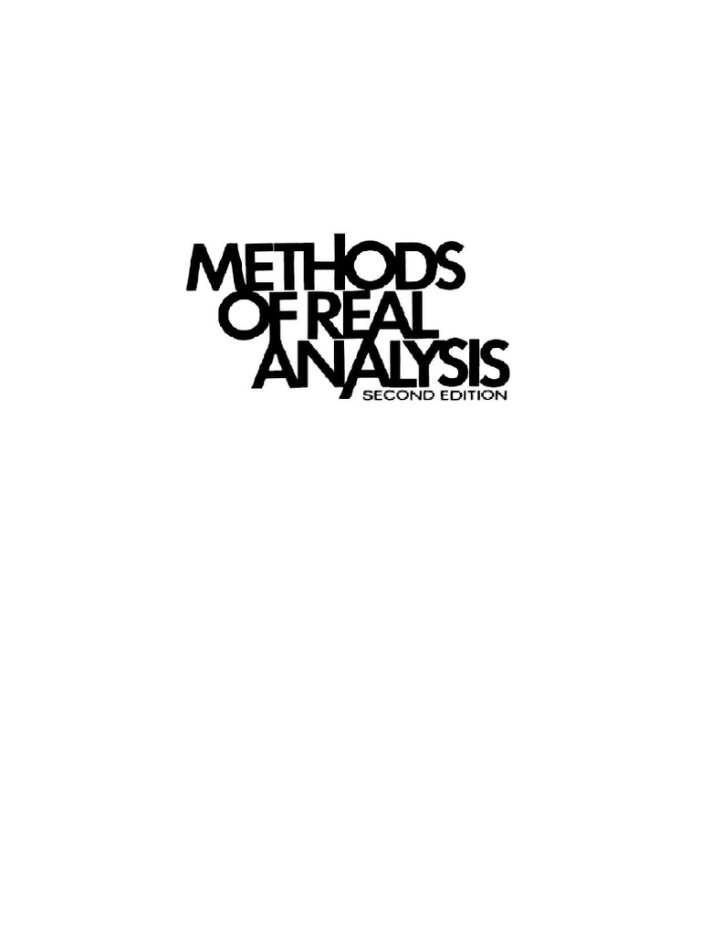Methods of Real Analysis by Richard R. Goldberg | PDF