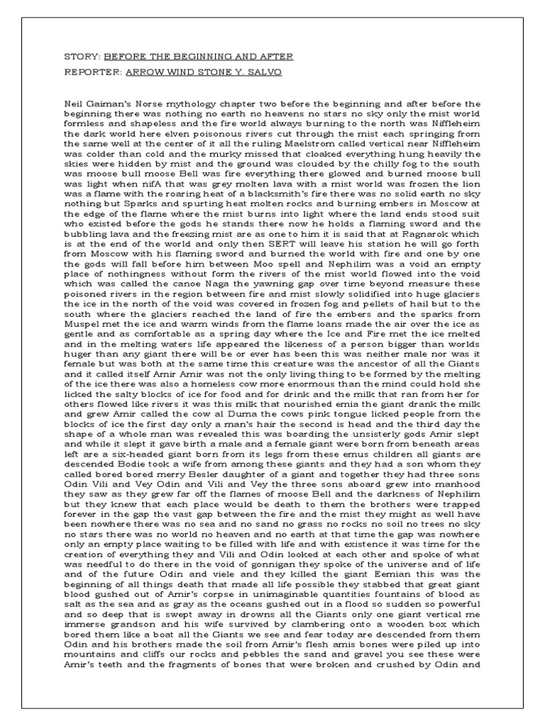 Before The Beginning and After | PDF