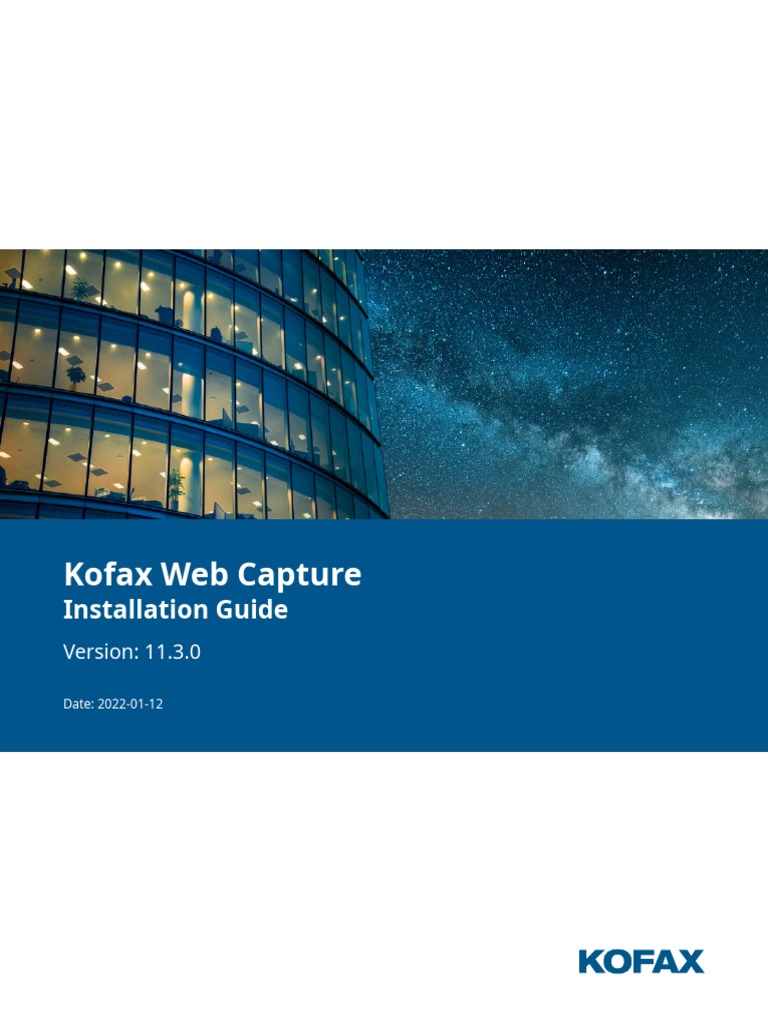 Kofax Web Capture Installation Guide | PDF