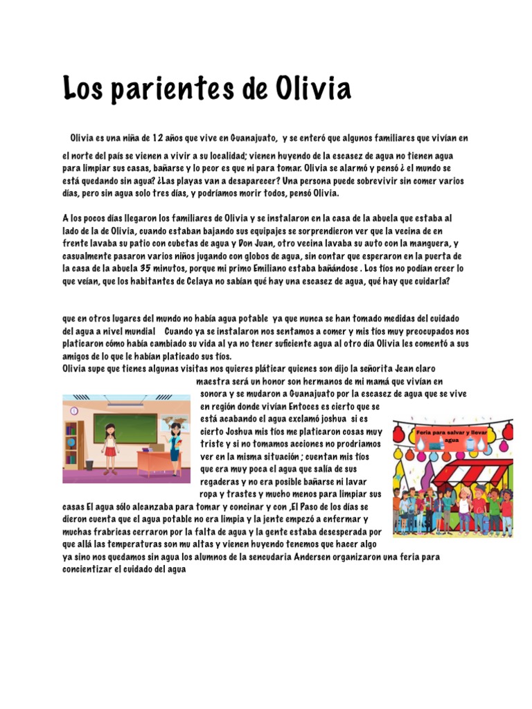 Los Parientes de Olivia | PDF | Agua