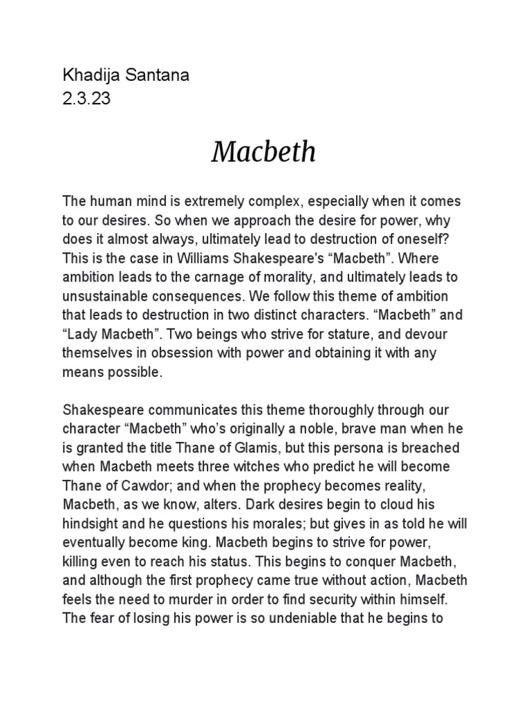 Macbeth | PDF | Macbeth