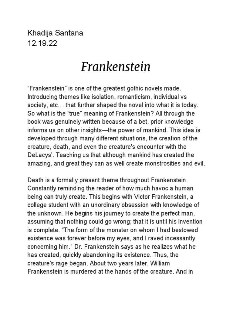 Frankenstein | PDF
