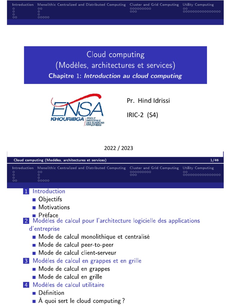 chapitre 1- Introduction au cloud computing | PDF