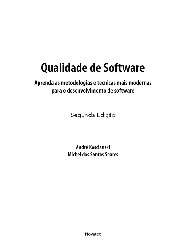 Qualidade de Software | PDF | Qualidade (negócios) | Programas