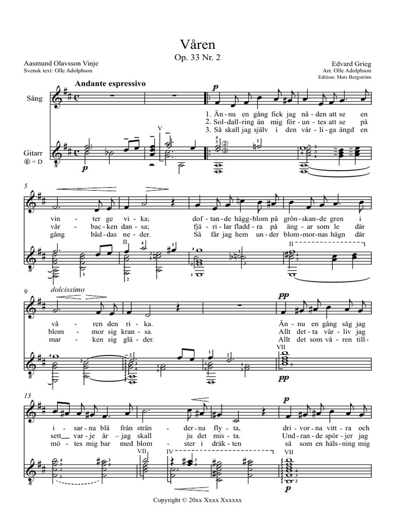 Grieg Adolphson Våren | PDF