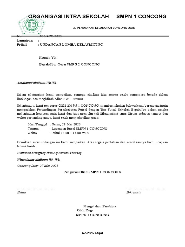 355925647 Contoh Surat Undangan Pertandingan Persahabatan Futsal Antar ...