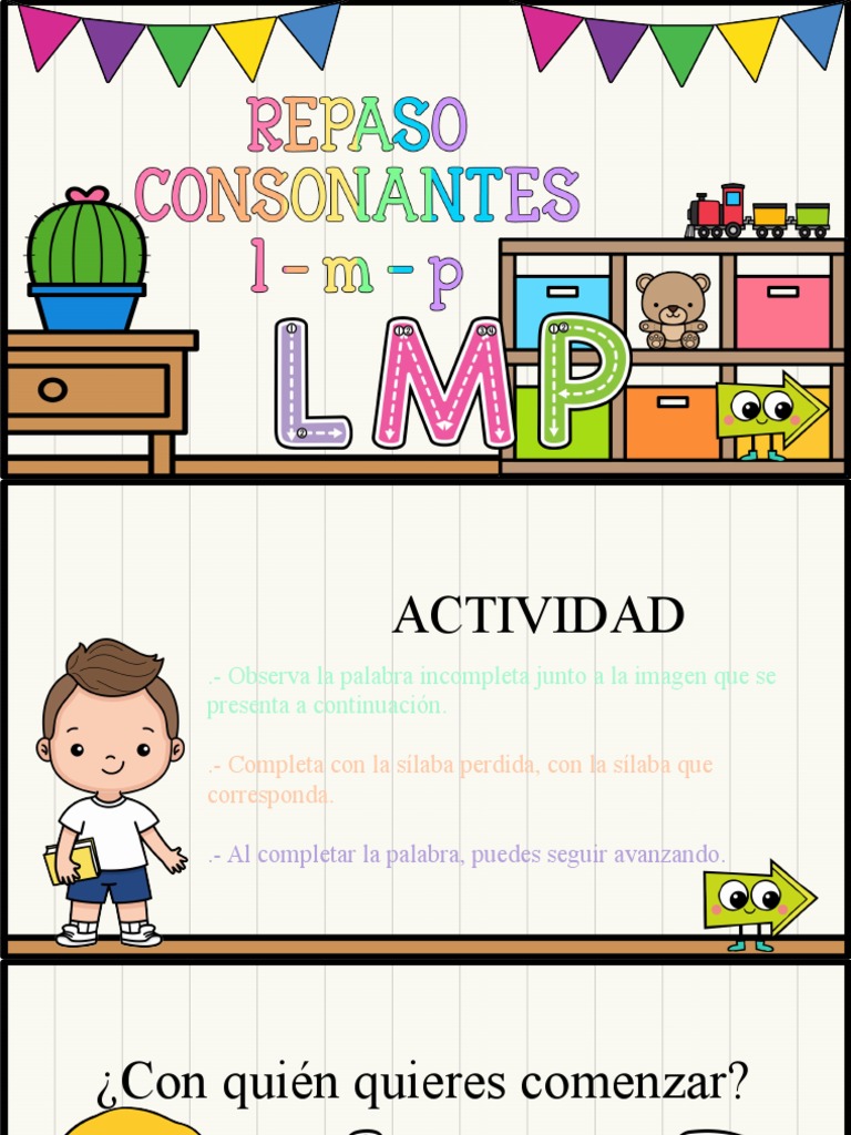 8.- UniversoEnTuHogar - Repaso de consonantes L - M - P | PDF