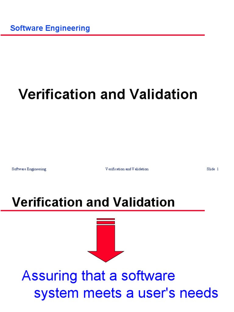 Software Verification and Validation Guide | PDF | Software Testing ...