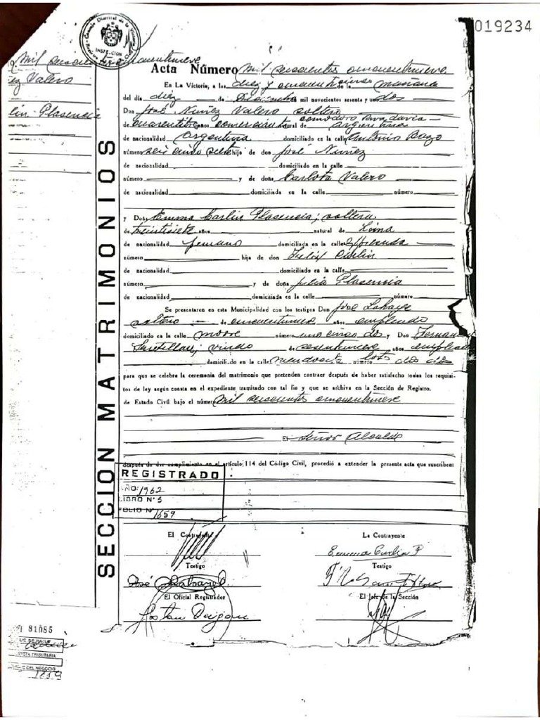 Partida de Matrimonio | PDF