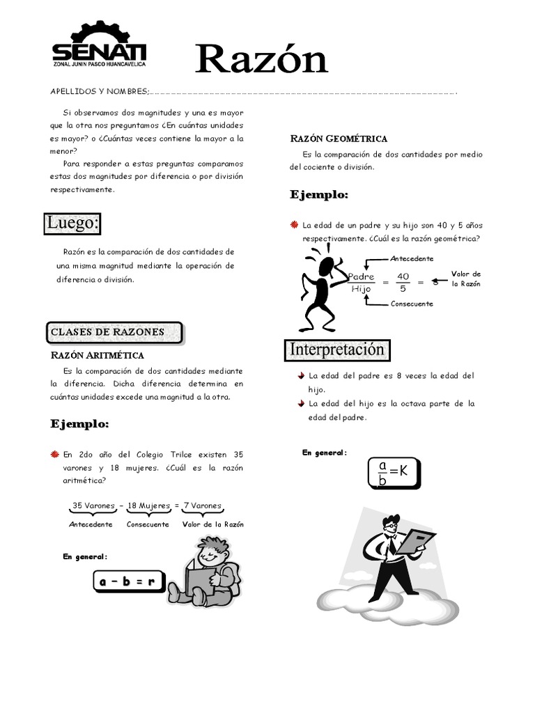 Razón Proporcion Senati | PDF | Proporción | Aritmética