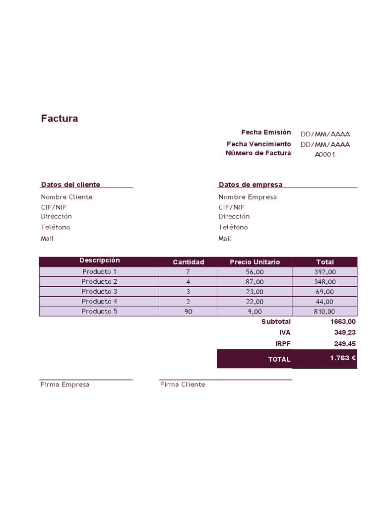 Factura Word 3 | PDF