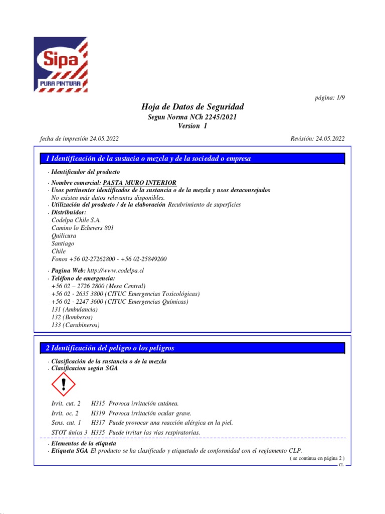 Pasta Muro Interior Sipa | PDF