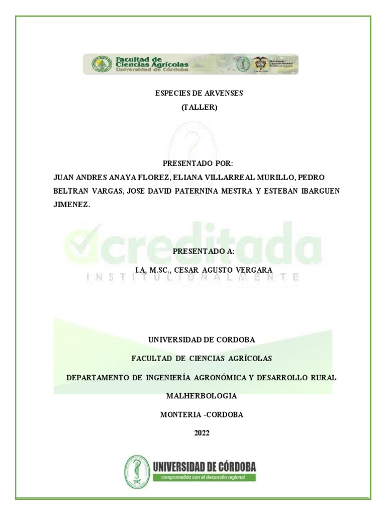 ARVENSES | PDF | Plantas | Botánica