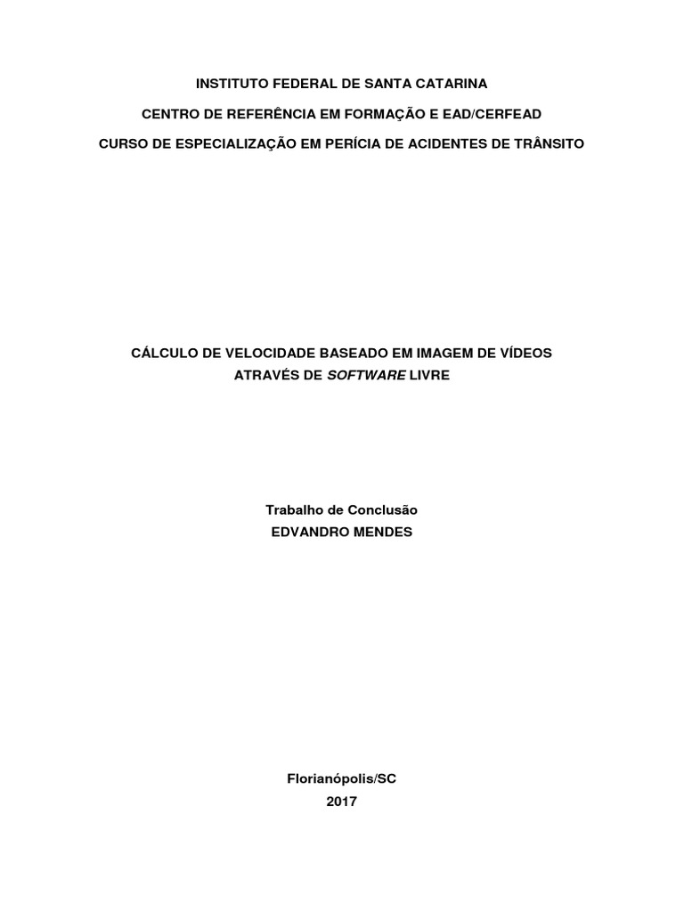 TCC Programa Tracker 2 | PDF | Vídeo | Tempo