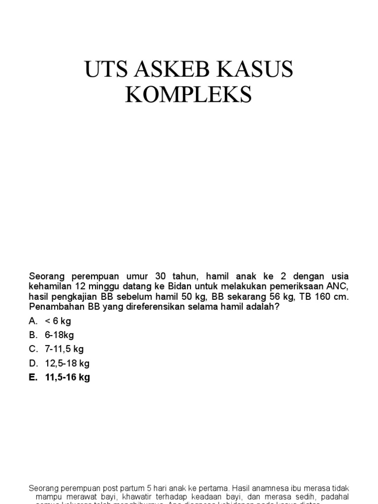Kisi2 - UTS Askeb Kompleks 2223 | PDF