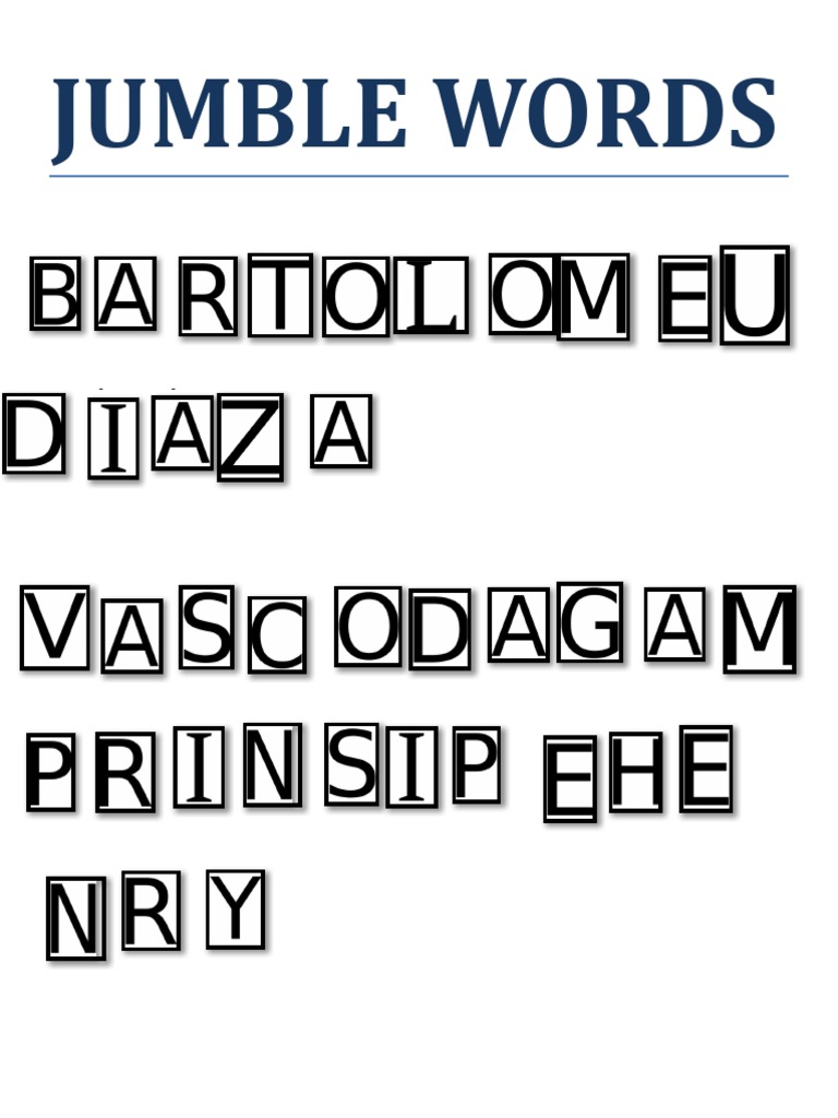 Jumble Words | PDF