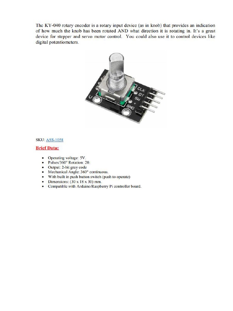 Ky 040 Datasheet | PDF