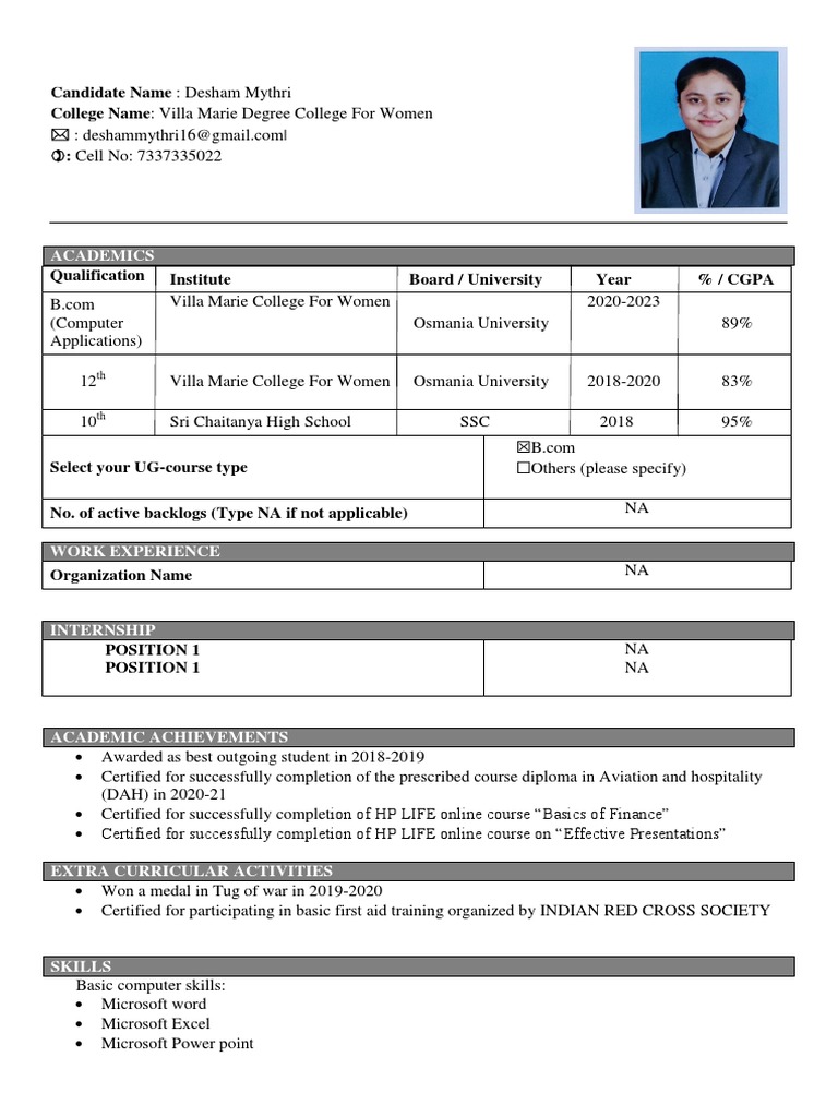 Mythri - Resume 2022 | PDF