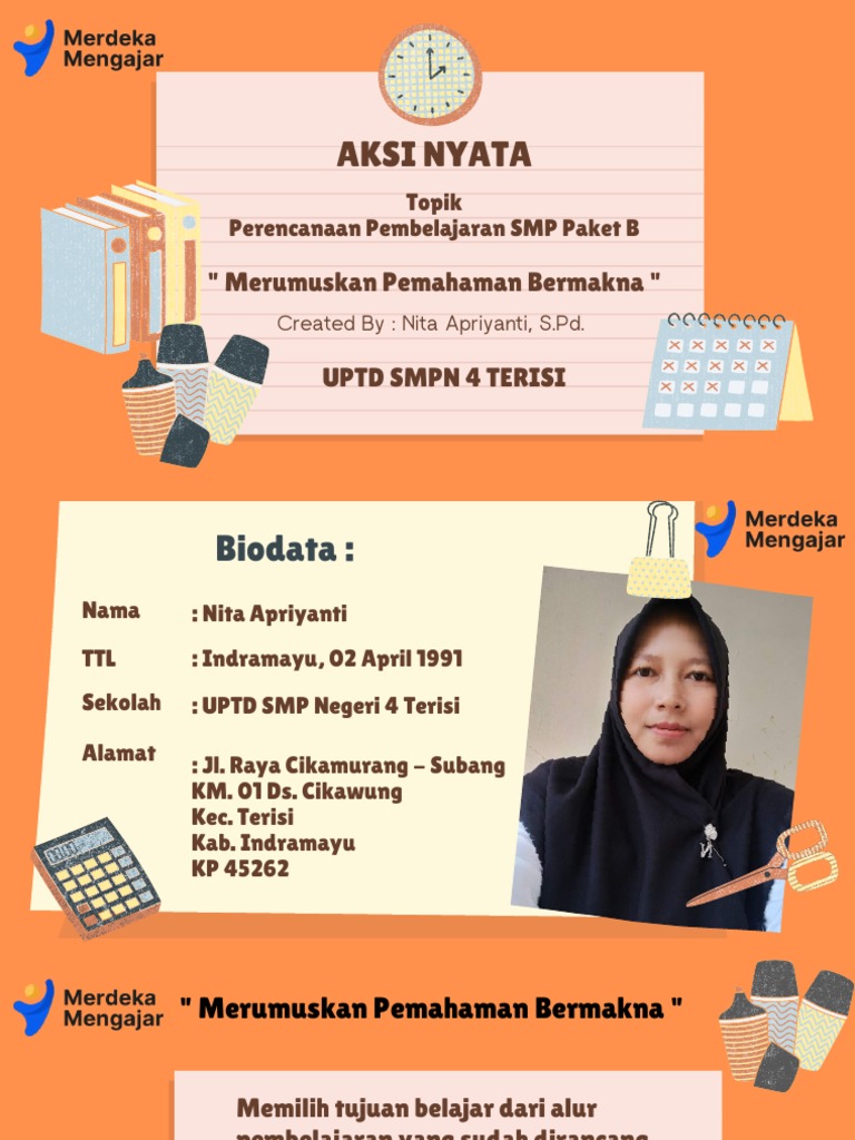 Aksi Nyata - Merumuskan Pemahaman Bermakna - Nita Apriyanti-Dikompresi | PDF | Karier ...