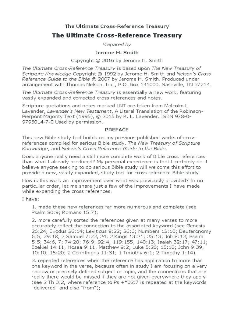 The Ultimate Cross-Reference Treasury (Reference Library) | PDF